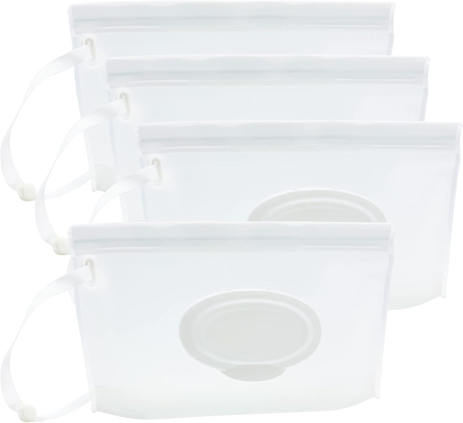 ULVBABI Portable Wet Wipe Pouch Dispenser (4 Pack), Reusable Baby ...