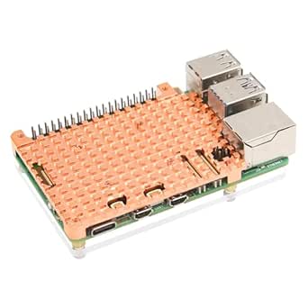 Geekworm Copper Heatsink Cooler with Acrylic Plate for Raspberry Pi 5 ...