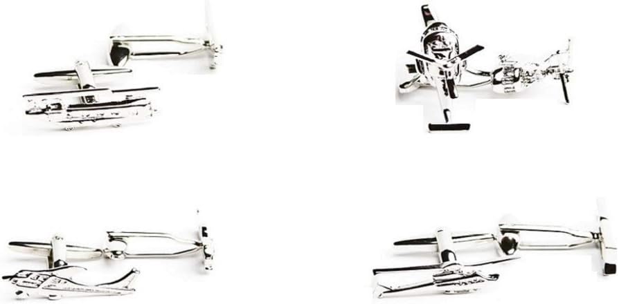 Amazon.com: MRCUFF Helicopters 4 Pairs Cufflinks in a Presentation Gift ...