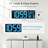 XREXS 17 Inch Digital Wall Clock | Bluetooth Auto-Sync Time | Auto ...
