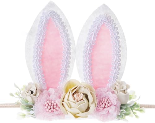 Amazon.com: baotongle Bunny Headband Bunny Rose Ears Easter Headbands ...