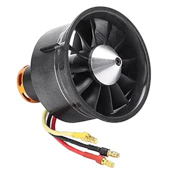 RC Ducted Fan with Motor, 100A 1000W 64mm EDF Ducted Set with QF 2822 ...
