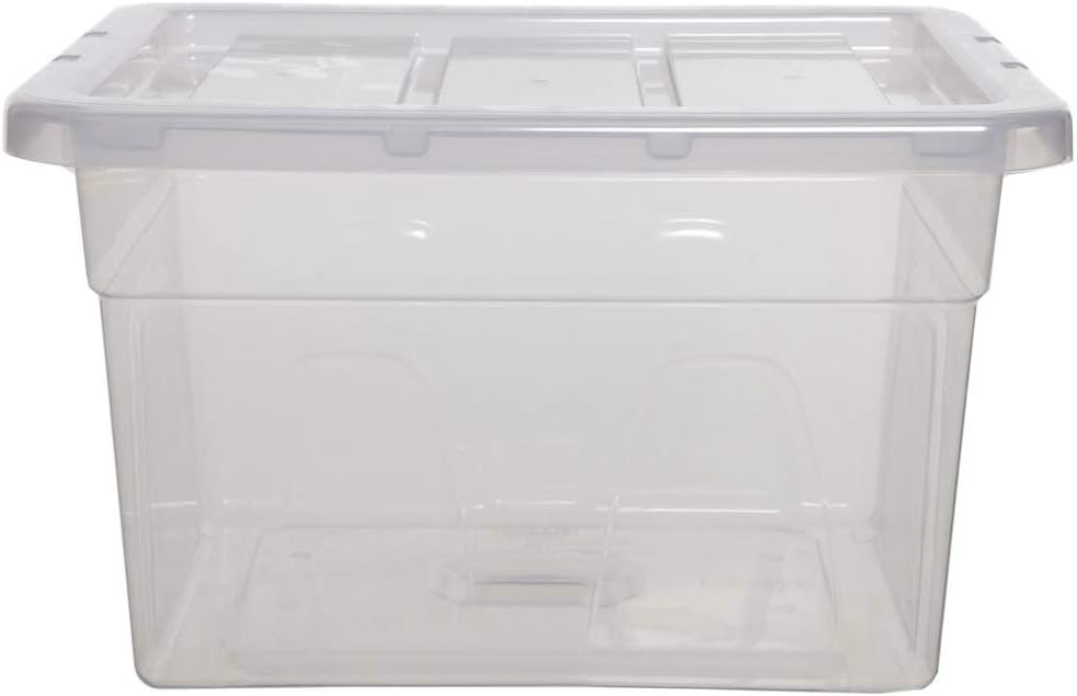 40cm Spacemaster Maxi Clear 20 Litre Storage Box with Lid - 40 x 33 x ...