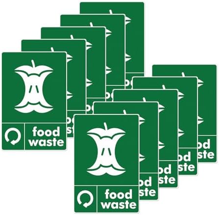 YIKIADA 10 Pack General Waste Sticker 100×150mm Vinyl Removable ...