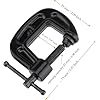 MUKCHAP 20PCS 1 Inches G Clamp, Black Metal G Clamps, 25mm Jaw Opening ...