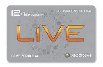 Amazon.com: Xbox 360 Live 12 Month Gold Card plus 1 Month Bonus : Video ...