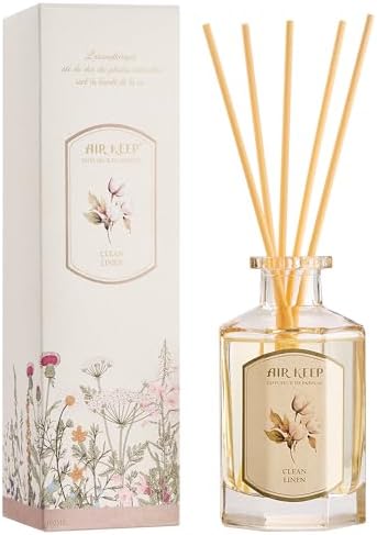 Amazon.com: Airkeep Reed Diffuser Set,3.38 fl oz (100 ml) - Clean Linen ...