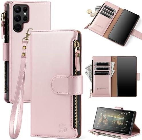 Amazon.com: Shieldtop for Samsung Galaxy S22 Ultra 5G Wallet Case with Card Holder,Women Men ...