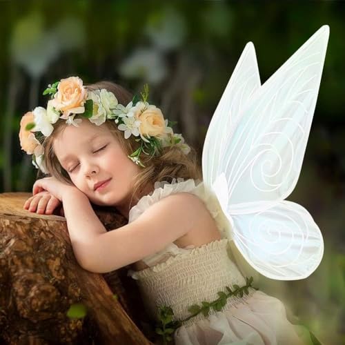 2 PCS Fairy Wings Costume Fairy Angel Wings Fancy Dress Up Child’s ...