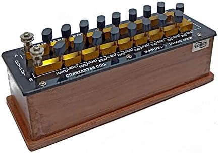 Resistance Box 1 to 10000 Ohms - Brass Blocks - Plug Type - Teak Wood ...