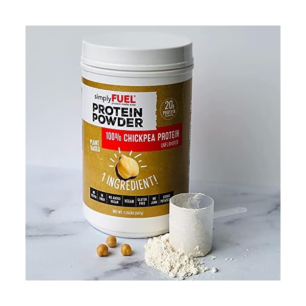 simplyFUEL Plant Based Protein Powder - Chickpea Protein - 20g No Whey ...