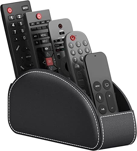 Remote Control Holder, SDYANLY Faux Leather Caddy/storage/Tray for ...