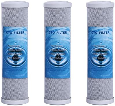 HUI NING 3PCS 10"x2.5" 5 Micron CTO Carbon Water Filter Replacement ...