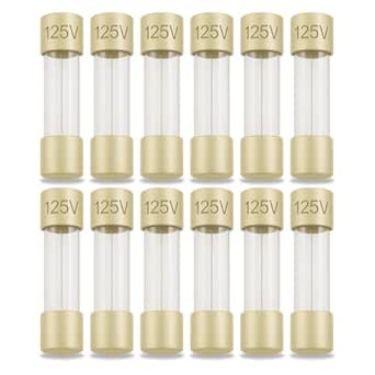 DealEnvy - (12 Pack) 5 Amp Fuse / 125V Fuse 5A Max, Fast Blow, 0.2 x 0. ...