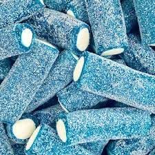 Sour Blue Raspberry Filled Pencils Bites - 1KG Bag - Fizzy Sweets ...