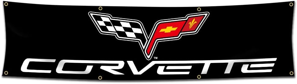 Amazon.com: Bofanio Flag Compatible with Corvette Flag Banner Decor Car ...