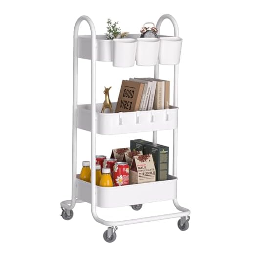 BEST DREAMCITY 3단 롤링 스토리지 카트 60% 할인 후 16불 - MODUBA