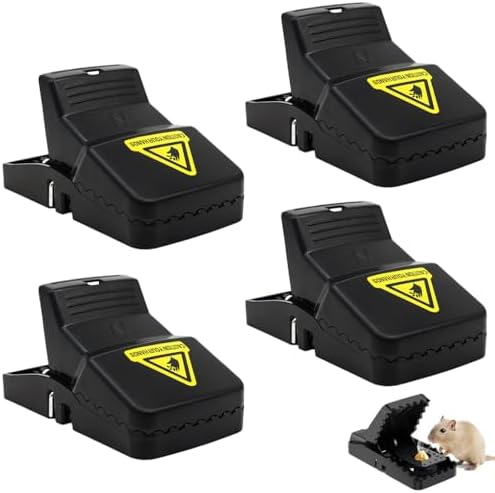 HASTHIP® 4Pcs Rat Traps House Garden Patio, Reusable Mouse Traps for ...