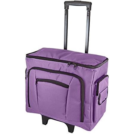 Large Sewing Machine Trolley Bag on Wheels in a Durable Purple Fabric ...