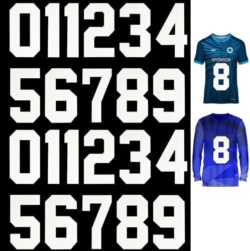 Lusofie 22Pcs Iron on Numbers for Jersey Clothing, 0 to 9 Heat Transfer ...