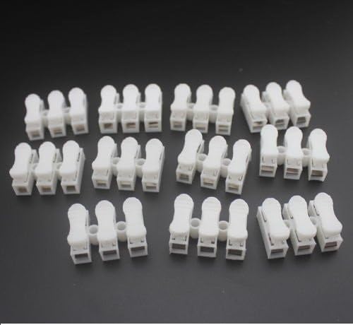 Amazon.com: 100Pcs 3 pin push quick cable connector terminal Wiring ...