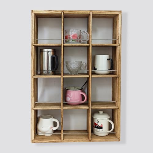 Amazon.com - YIYUESHIJIU Wall Mounted Coffee Mug Display Rack, 17x25 ...