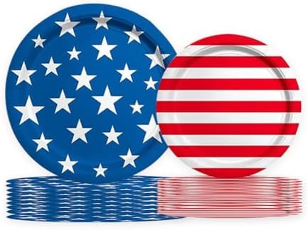 Amazon.com: Furimuk 4th of July Patriotic Party Supplies Disposable ...