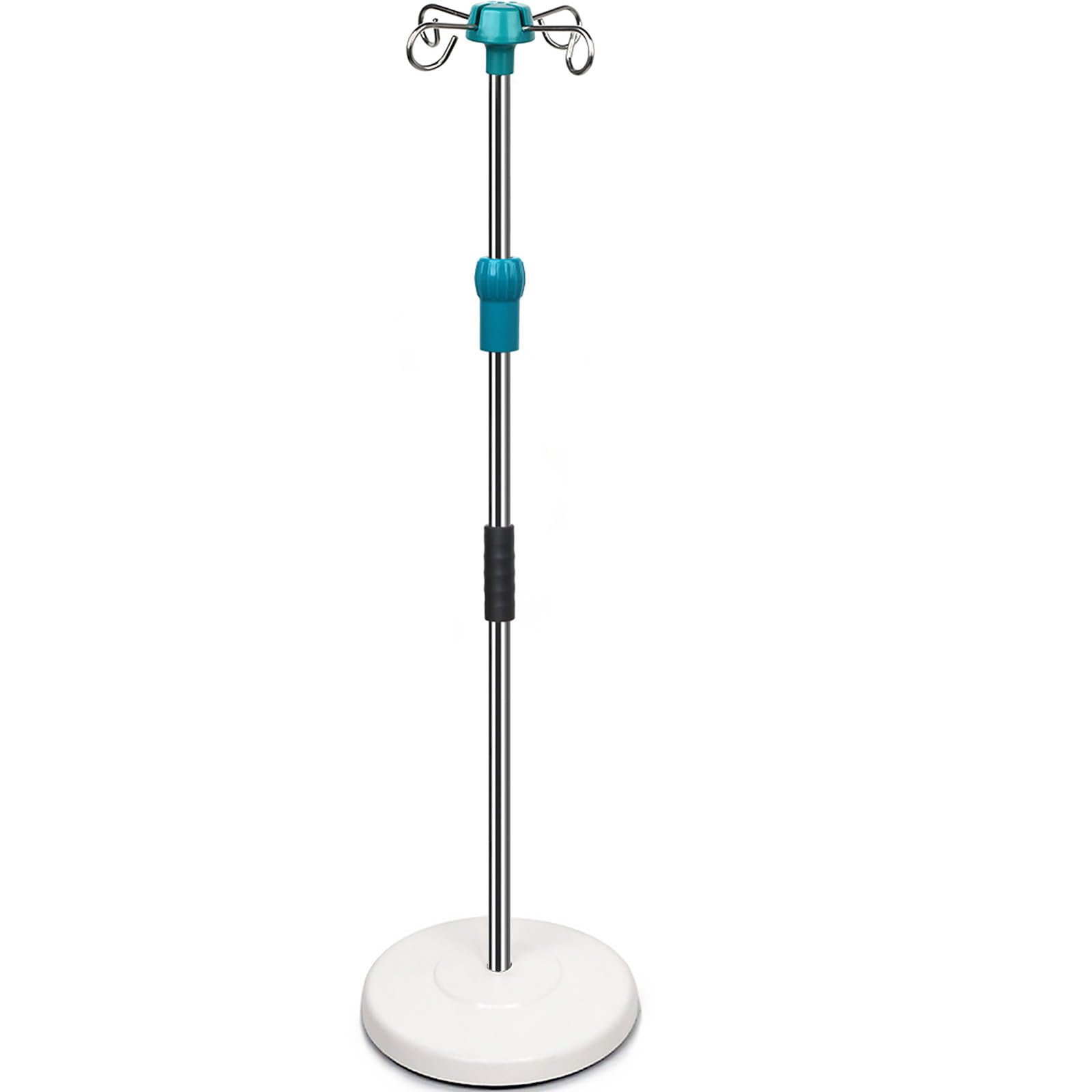Amazon.com: Heavy Duty Solid Base IV Pole Stand with 4 Hooks,Adjustable ...