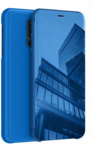 Harish Enterprises Motorola One Power Mirror Flip Cover [(Blue)(Plastic ...