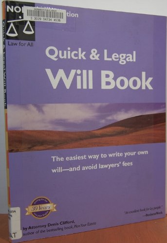 Quick & Legal Will Book: Legal Basics (3rd Edition): Clifford, Denis ...