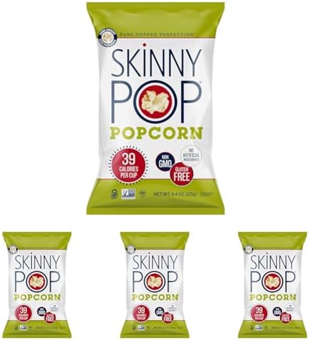 Amazon.com : SkinnyPop Original Popcorn, 4.4oz Grocery Size Bags ...