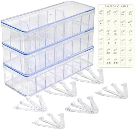 Amazon.com: Set of 3 Cable Organizer Box W/Labels - Charger Box ...