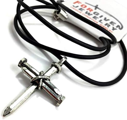 FORGIVEN JEWELRY Antique Nail Cross Necklace | Amazon.com