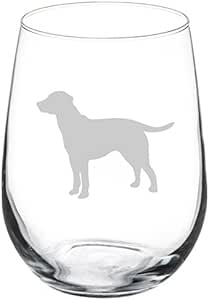 Amazon.com: Wine Glass Goblet Lab Labrador Retriever (17 oz Stemless ...