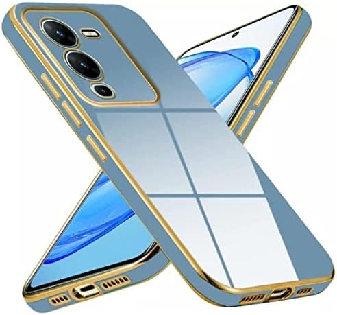ALFA URBAN Silicone 6D Chrome Back Cover Case For Vivo V25 Pro 5G (Gold ...