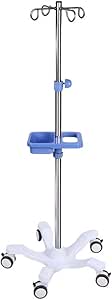 Amazon.com: IV Stand Infusion Stand with Caster, 4 Hooks, with Brakes ...