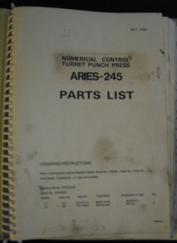 Amada ARIES-245 Parts List NC Turret Punch Press Manual: Amada: Amazon ...