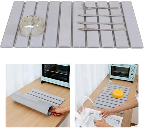 Amazon.com: Polpcygne Large Stone Drying Mat For Kitchen Counter ...