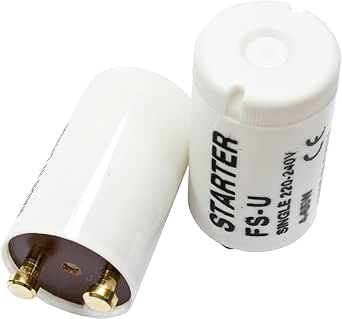 4Pk Fluorescent Light Starters, FSU 4-80w T8/T12 Energy Efficient Starters for Fluorescent Tube ...