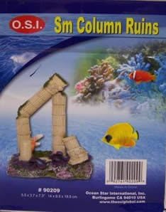 Amazon.com : OSI Marine Lab Column Ruins Small Aquarium Ornament ...