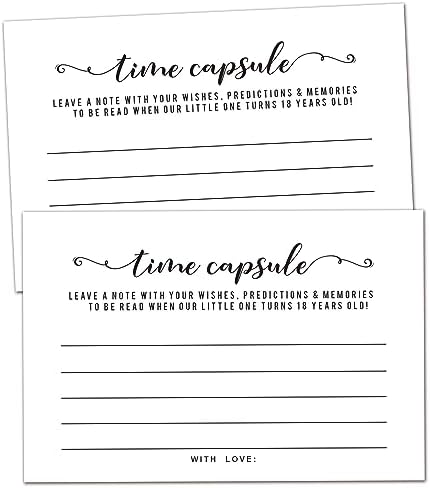 Amazon.com : 50 Funny Baby Time Capsule Cards with 8x10 Sign - 50 ...