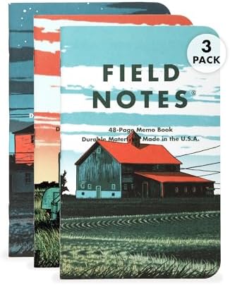 Amazon.com : Field Notes 3-Pack Pitch Black Memo Books (3.5" X 5.5 ...