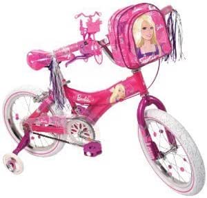 Barbie Girls Bike - Pink/White, 16 inch : Amazon.co.uk: Sports & Outdoors