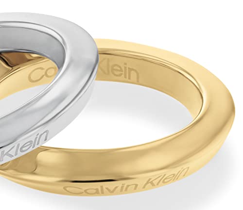 Calvin Klein Women's TWISTED RING Collection Set of 2 Rings in ...