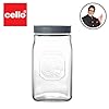 Buy CELLO Classic Glass Storage Canister 3600ml, Grey | Food Grade, Air ...