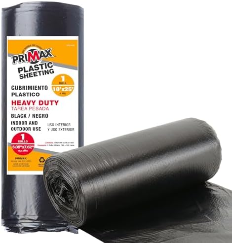 Roly Poly - Black Plastic Sheeting - 6 mil - (20' x 100') - Black ...