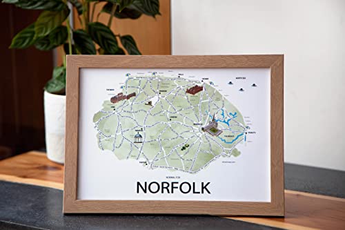 Funny Map of Norfolk Sayings - A4 print : Amazon.co.uk: Handmade Products
