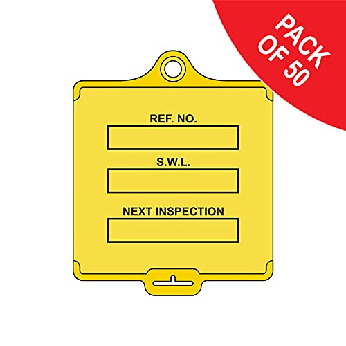 ‘AssetTag Flex Safe Working Load’ Tag, Medium, Yellow (Pack of 50 ...