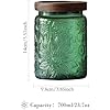 Amazon.com: Set of 2 Vintage Glass Jars, Green Sunflower Glass Storage ...