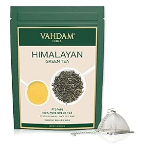 Amazon.com : VAHDAM, Himalayan Green Tea(255g) + Pyramid Tea Infuser ...